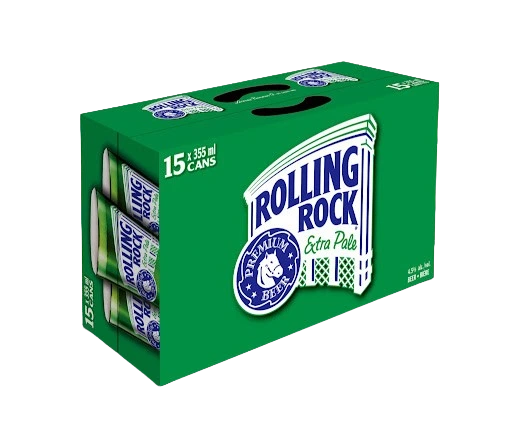 Wine and Beyond - ROLLING ROCK PALE LAGER 355ML 15PK CAN - Rolling Rock ...