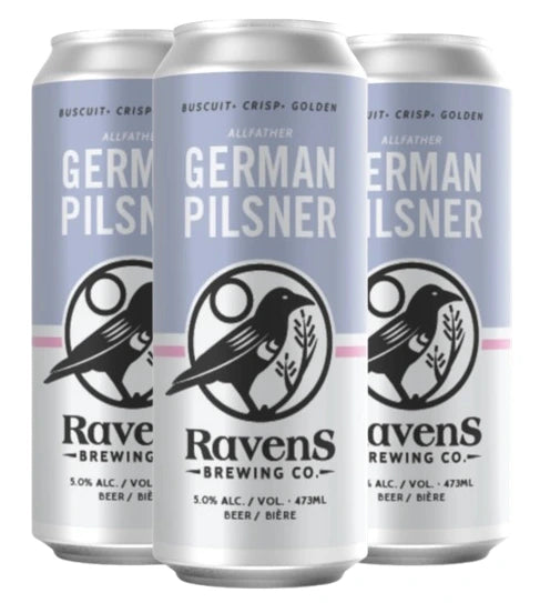 Wine and Beyond - RAVENS ALLFATHER GERMAN STYLE PILSNER 473ML 4PK CAN ...