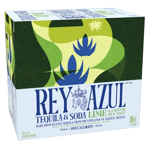 Wine and Beyond - REY AZUL LIME TEQUILA & SODA 355ML 6PK CAN - Rey Azul ...