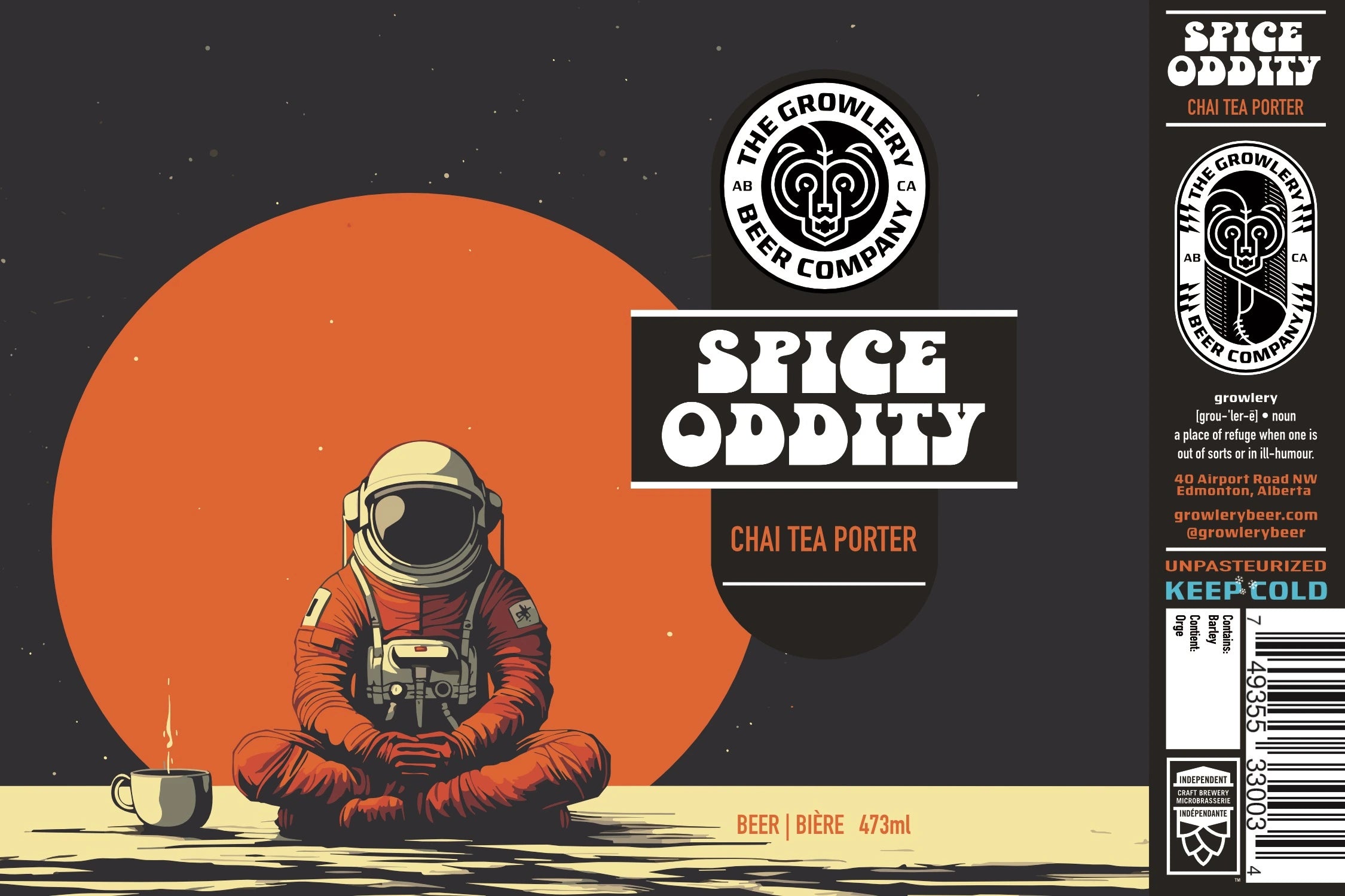 Wine and Beyond - GROWLERY SPICE ODDITY CHAI PORTER 473ML 4PK CAN ...