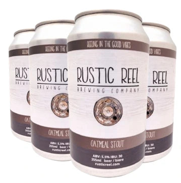 Wine and Beyond - RUSTIC REEL OATMEAL STOUT 355ML 6PK CAN - Rustic Reel ...