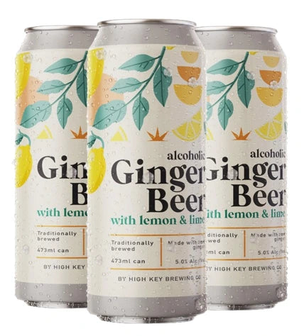 Wine and Beyond - HIGH KEY GINGER BEER WITH LEMON & LIME 473ML 4PK CAN ...