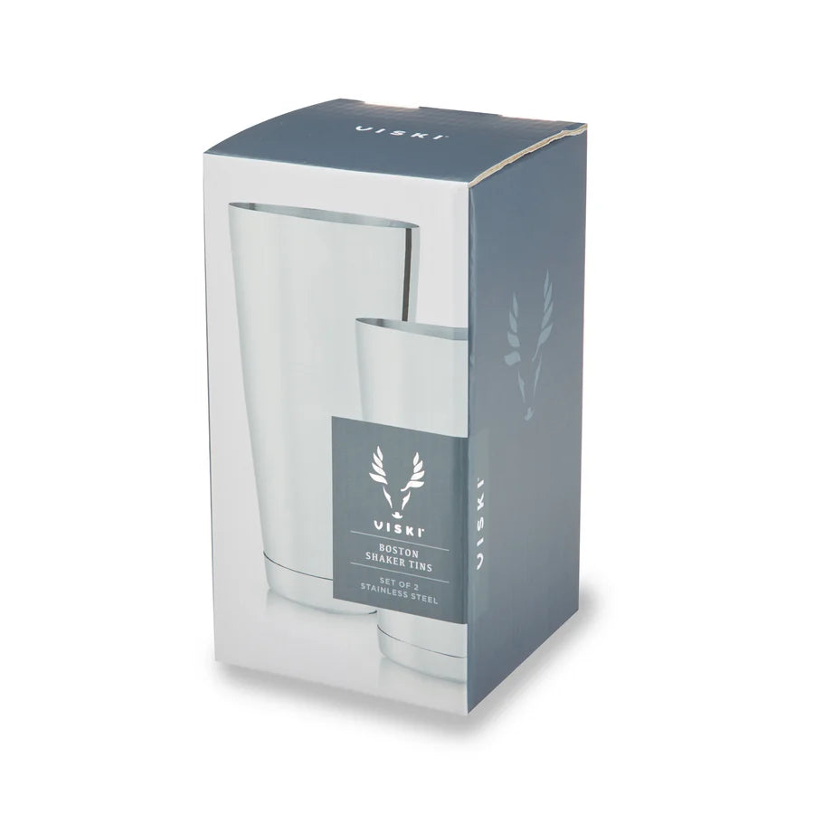 Wine and Beyond - VISKI BOSTON SHAKER TIN SET STAINLESS STEEL - Viski ...